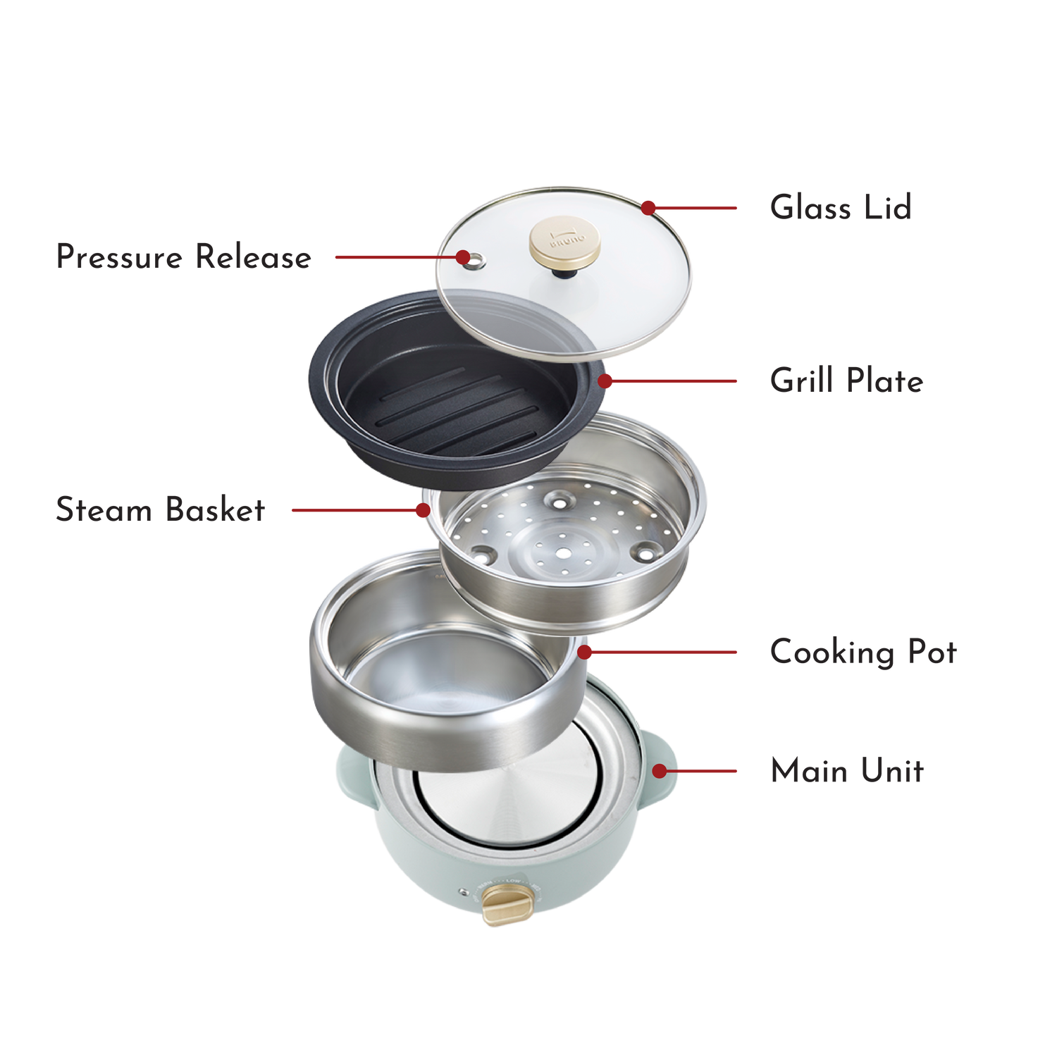 Bruno Compact Multi Pot | BRUNO MY Official Store | Kitchen Appliances ...