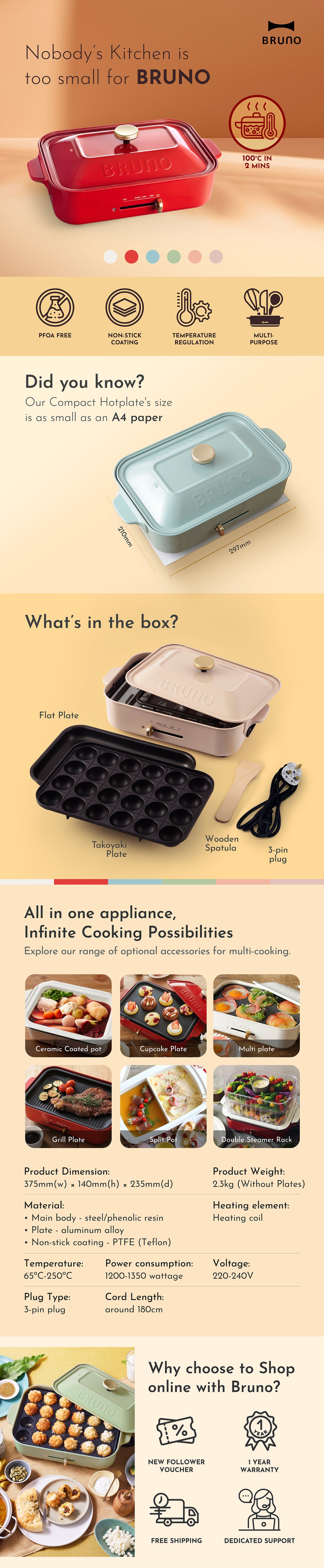 Bruno Compact Hotplate | BRUNO MY Official Store | Kitchen Appliances ...